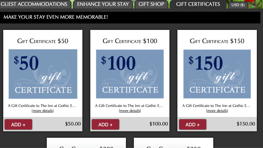 How to Use Our Gift Certificates